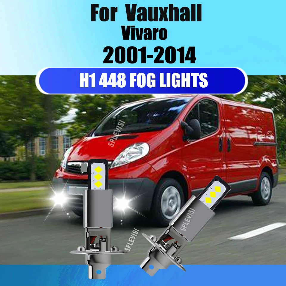 H1 448 Fog Lights- emit light in a 360° pattern For Vauxhall Vivaro ...