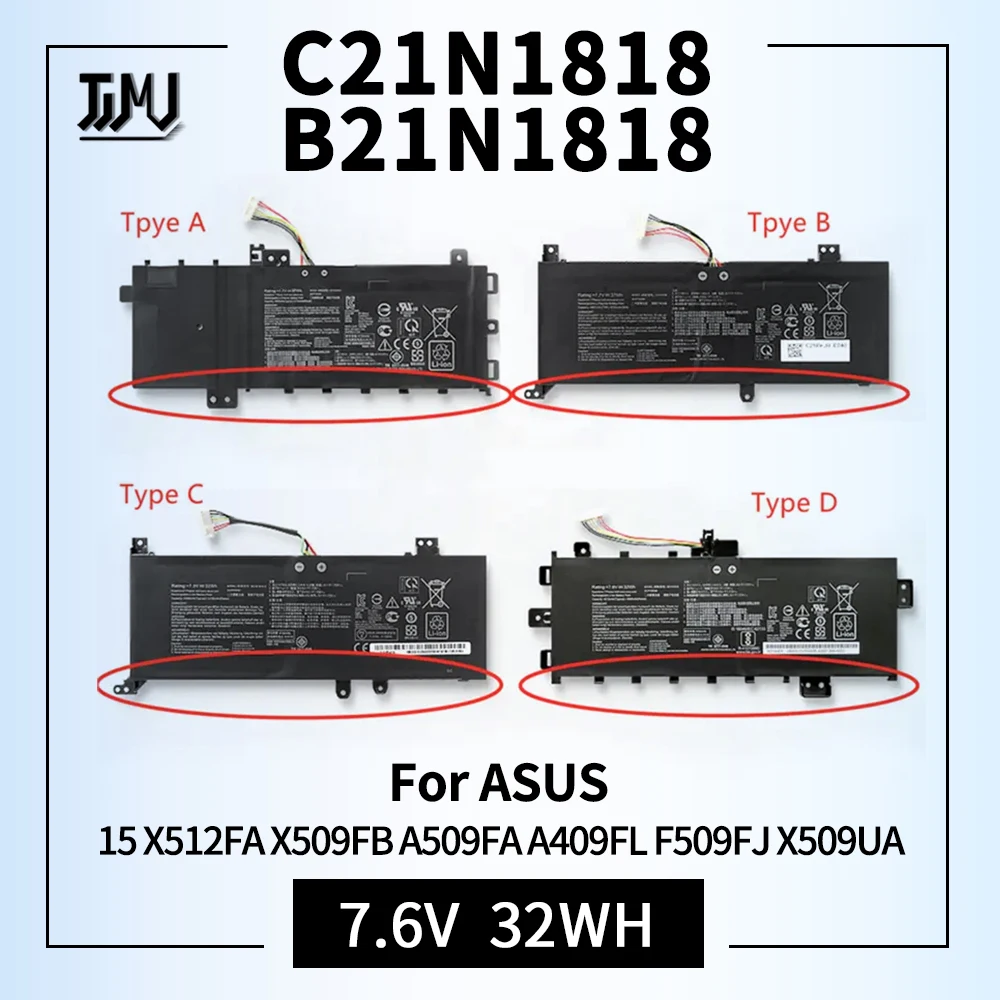 32Wh-Laptop-Battery-For-ASUS-C21N1818-B21N1818-B21N1818-1-B21N1818-2 ...