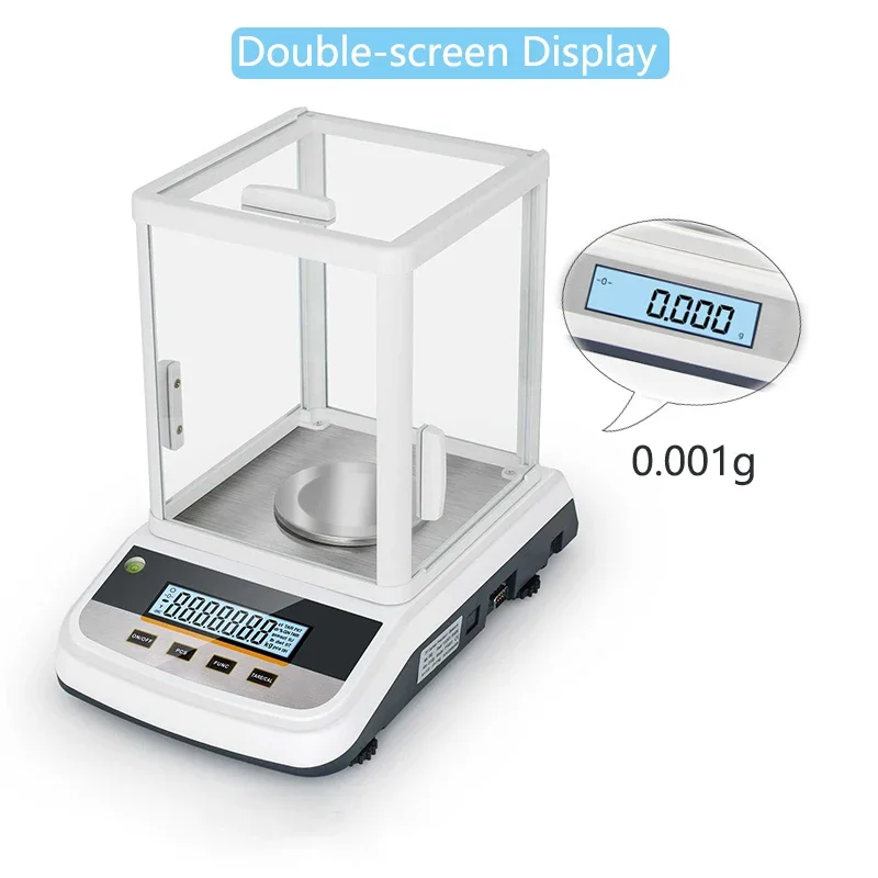 Balanza analítica de precisión de laboratorio pantalla doble balanza de ...