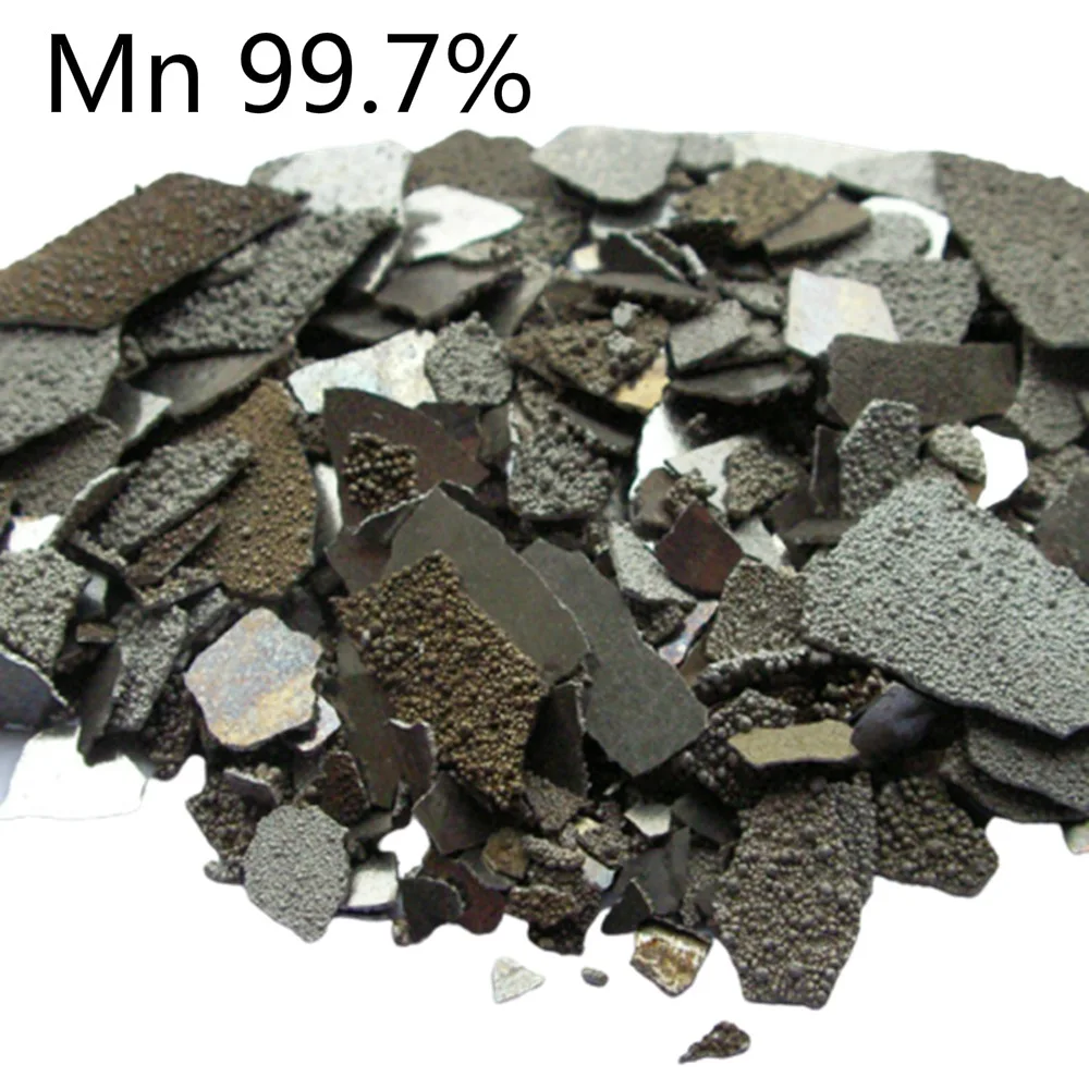 100g 99,7% Manganese Metal Flakes - Pure Element 25 Sample - Magnetic ...