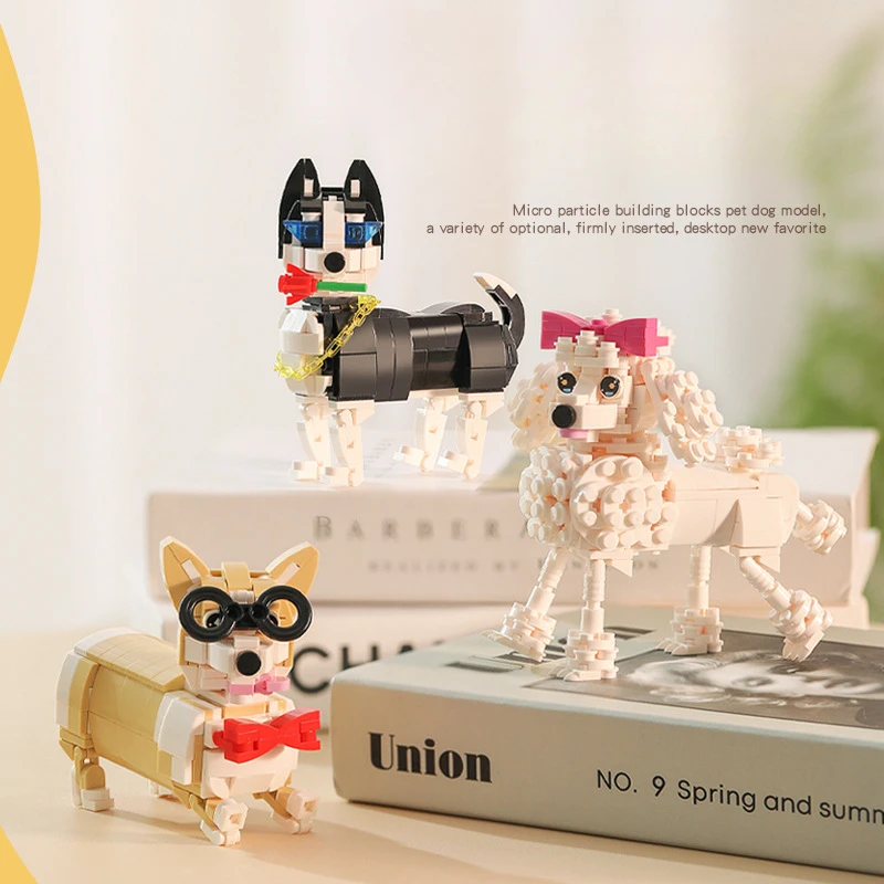 Pet-block-dog-Husky-model-decoration-simulation-Corgi-Poodle-puppy ...