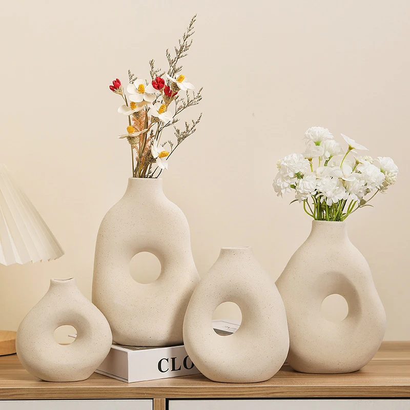 Creative-Ceramic-Flower-Vases-Aesthetic-Decorative-Vase-Nordic-Style ...