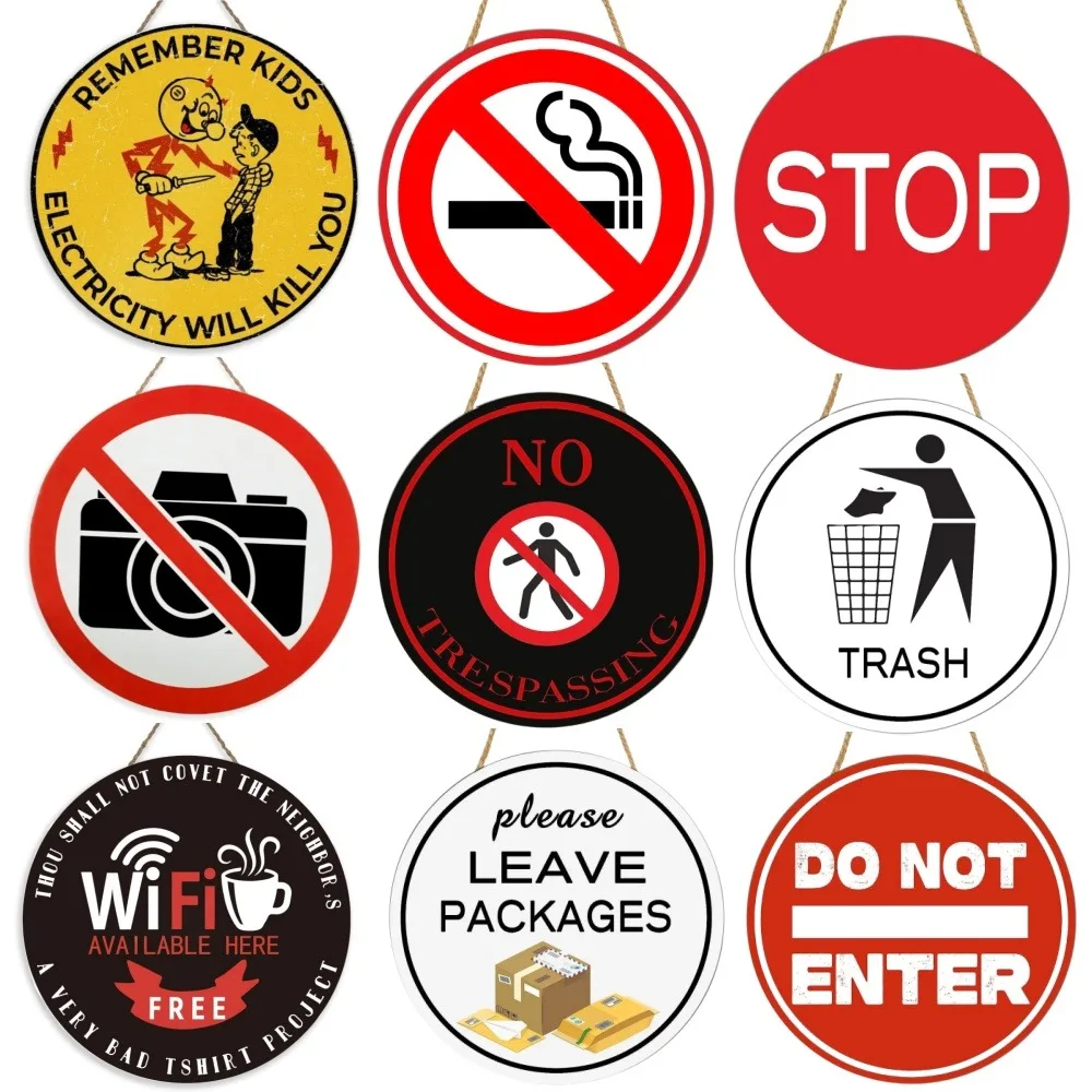 Please-leave-packages-trash-sign-do-not-enter-sign-no-smoking-sign ...