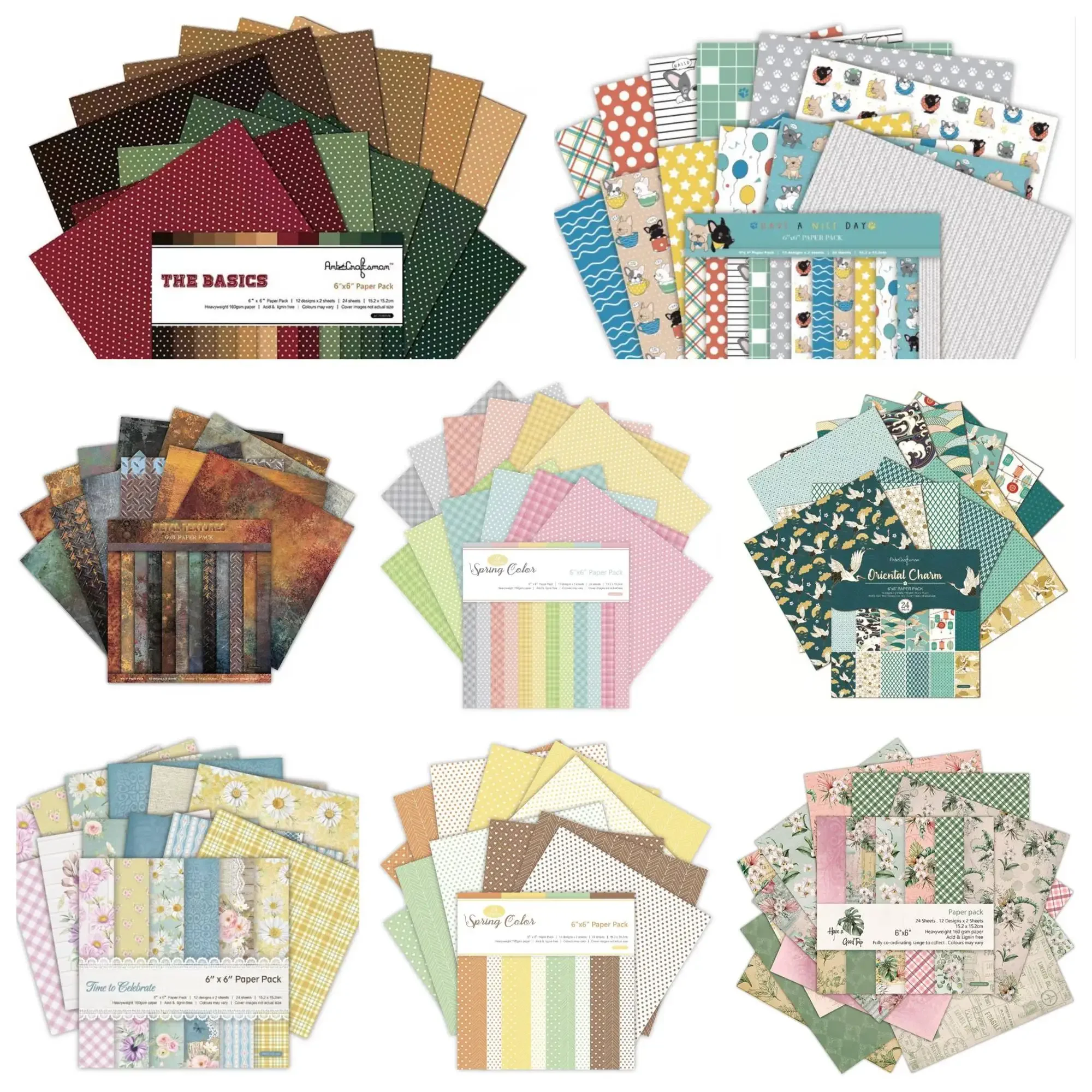 Vintage-Patterned-12-Sheet-Scrapbooking-Pad-Random-Style-Paper-Pack-for ...