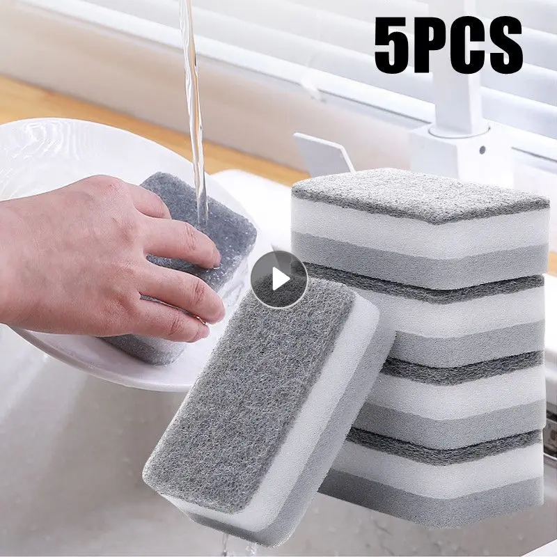 5PCS-Pot-Washing-Sponges-Double-sided-Cleaning-Spongs-Household ...
