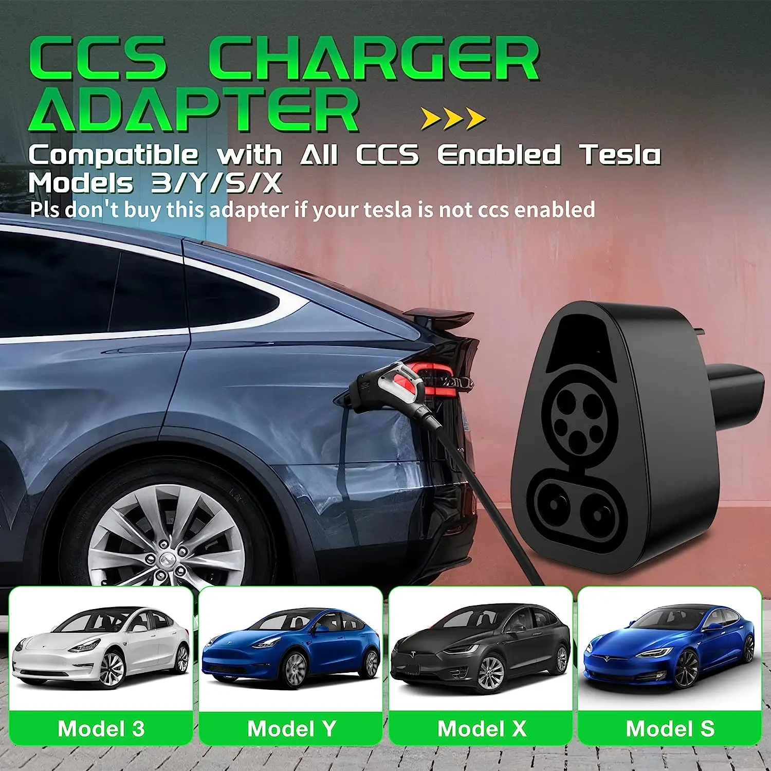 Ev-Charger-Adapter-For-Tesla-Model-Y-S-X-3-USA-CCS1-Combo-Adapter ...