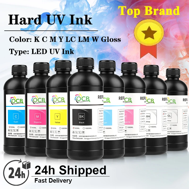 500ML-Hard-UV-Ink-For-Epson-L805-L1800-I1600-I3200-1390-1400-1430-XP600 ...