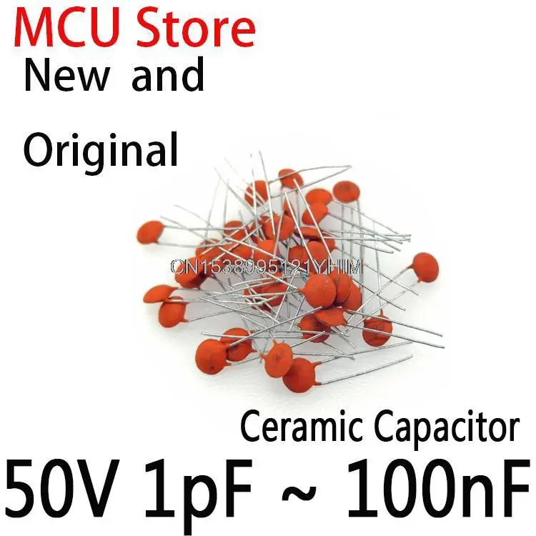 1000PCS Ceramic Capacitor 0.1uF 104 4.7PF 10PF 22PF 33PF 47PF 100PF 101 ...