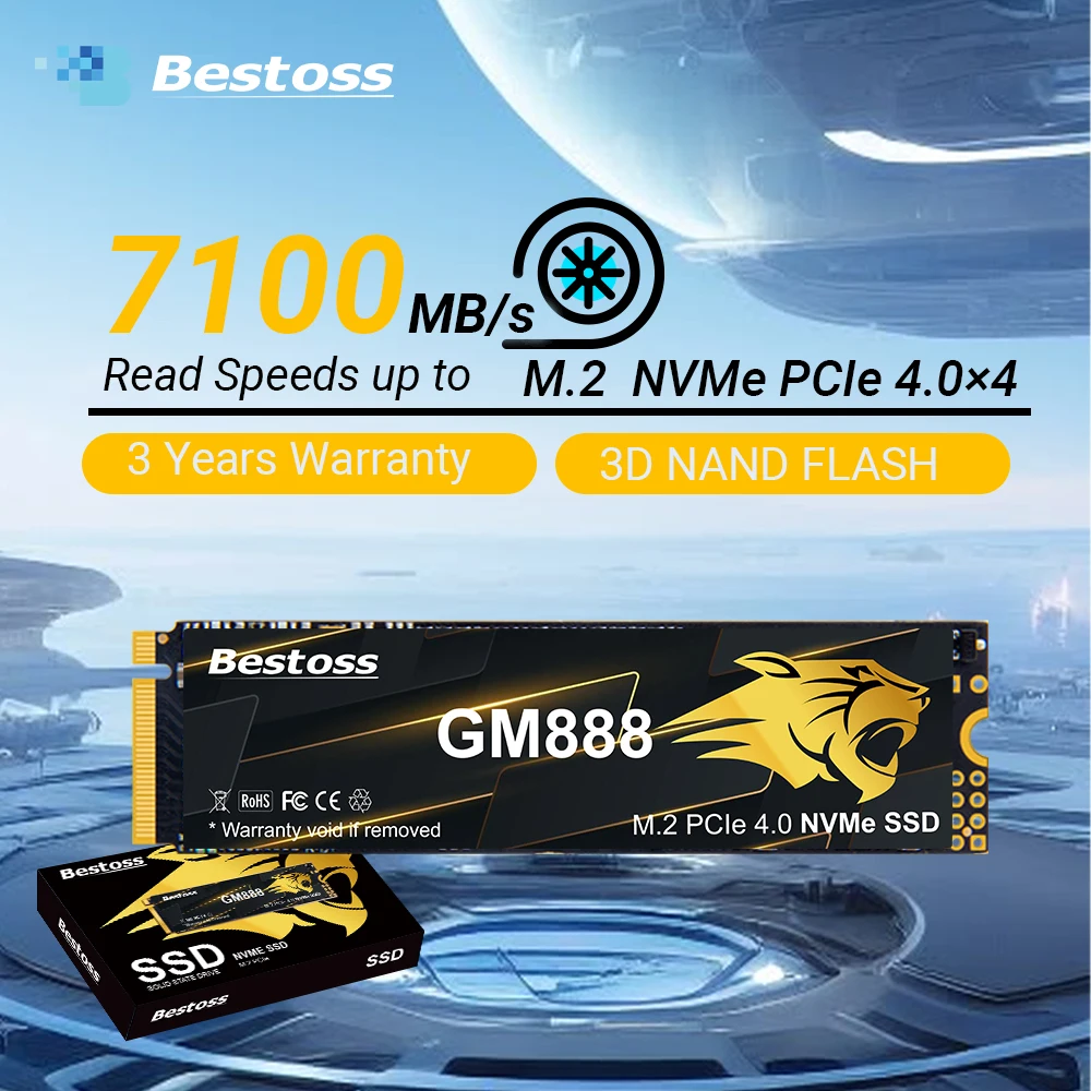 Bestoss M2 SSD 512GB/1TB/2TB PCIe 4.0 NVMe M.2内蔵SSD ハードディスク PS5/デスクトップ ...