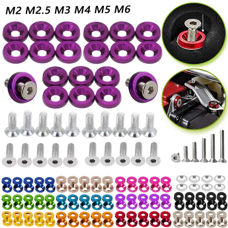 M2-M6-Car-Modified-Hex-Fasteners-Fender-Washer-Bumper-Engine-Concave ...