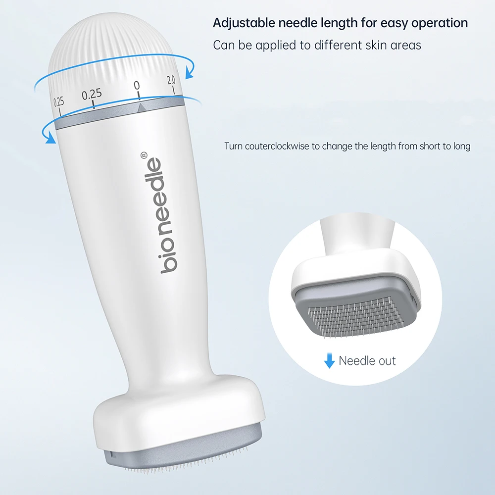 New-bio-needle-120-Titanium-Derma-Stamp-Adjustment-Microneedling-pen ...