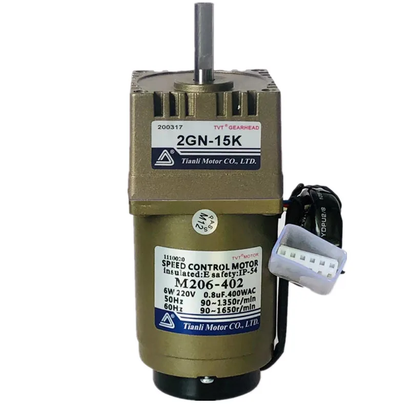 Tianli-Motor-monof-sico-de-220V6W-regulador-de-velocidad-reductor-de ...