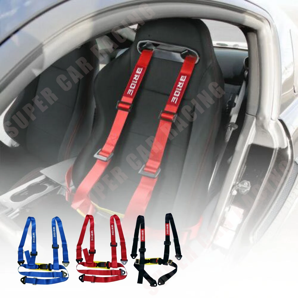 Bride 범용 스포츠 레이싱 시트 벨트 안전 고정 장착 드리프트 2 인치 스트랩 자동차 시트 벨트 자동차 액세서리 4