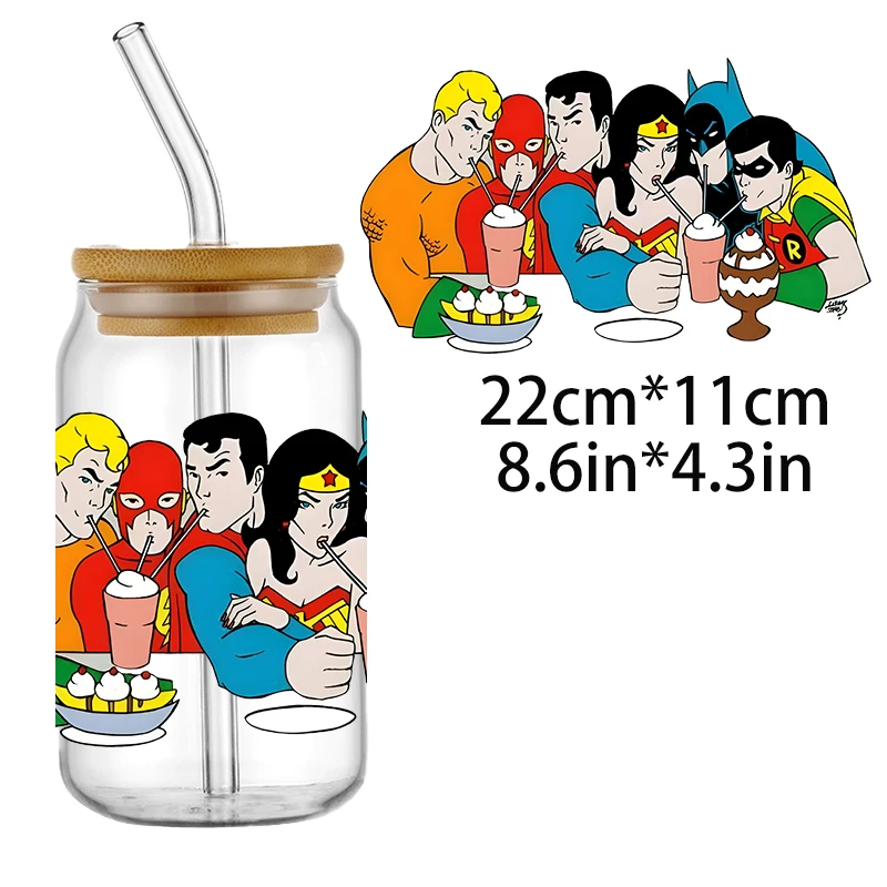 Water-glass-cartoon-cartoon-cartoon-transfer-stickers-DTF-waterproof ...