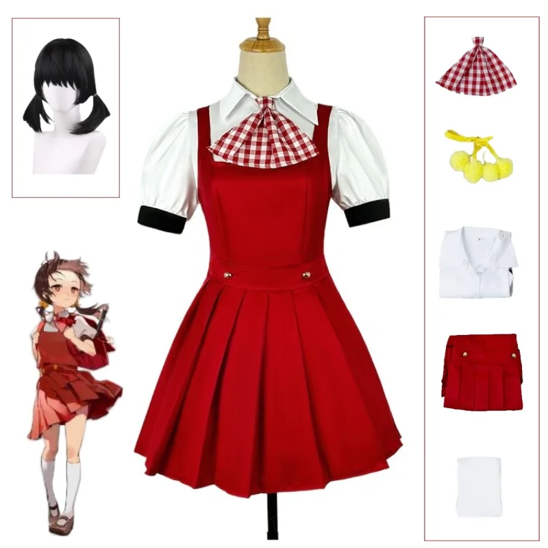 Vtuber Kaai Yuki Cosplay Costume Wig Yuki Red Strap Dress Cosplay ...