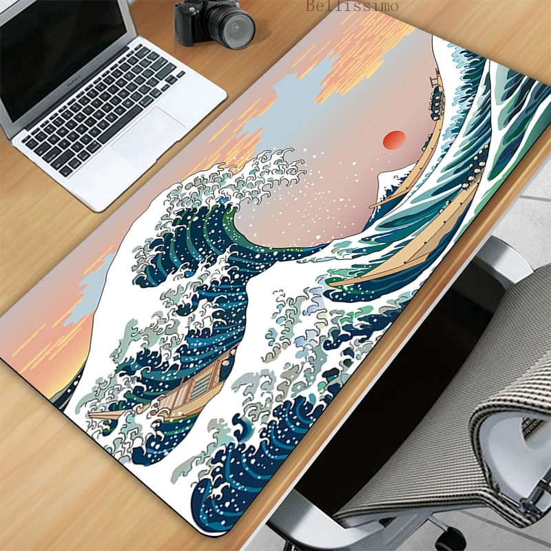 Deskmat Japan Great Waves Large Mouse Pad Anime Desktop Accessories ...