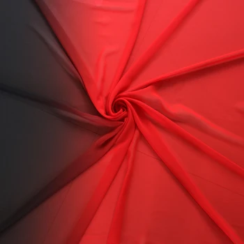 3/5/10m Ombre Sheer Fabric See Through Gradient Coloured 100D Silky ...