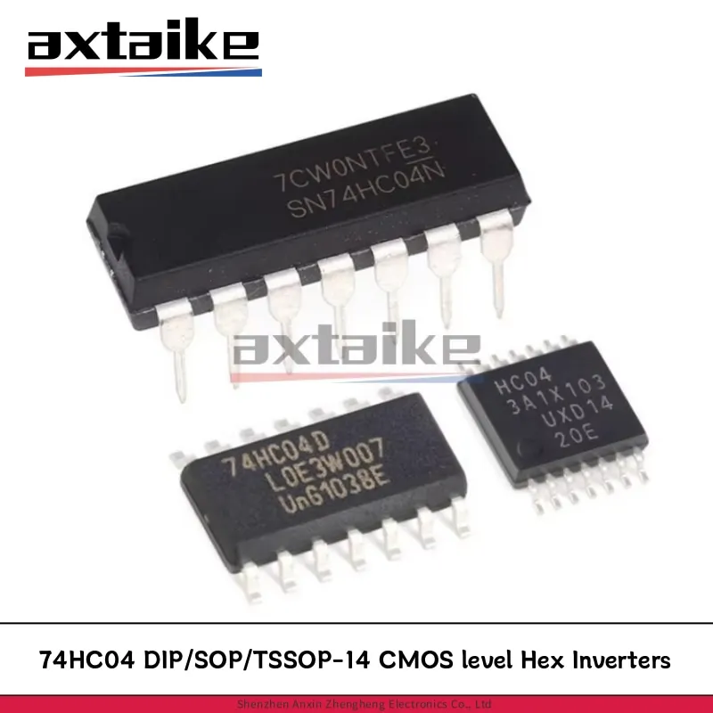 10PCS 74HC04 DIP/SOP/TSSOP-14 SN74HC04N SN74HC04DR SN74HC04PWR HC04 ...