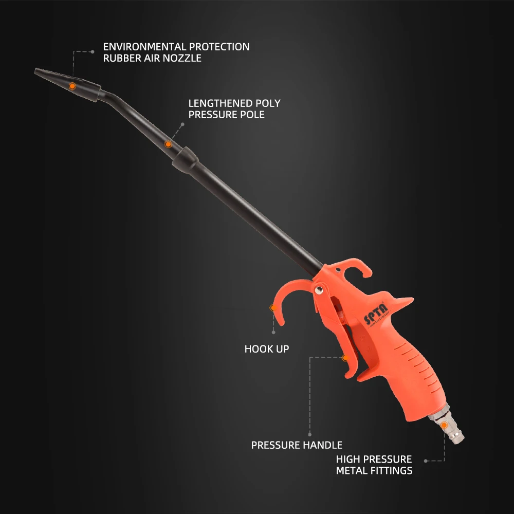 SPTA Plastic Steel High Pressure Dust Blow Gun Air Gun Air Blow Long Gun Air Jet Gun Engine ...