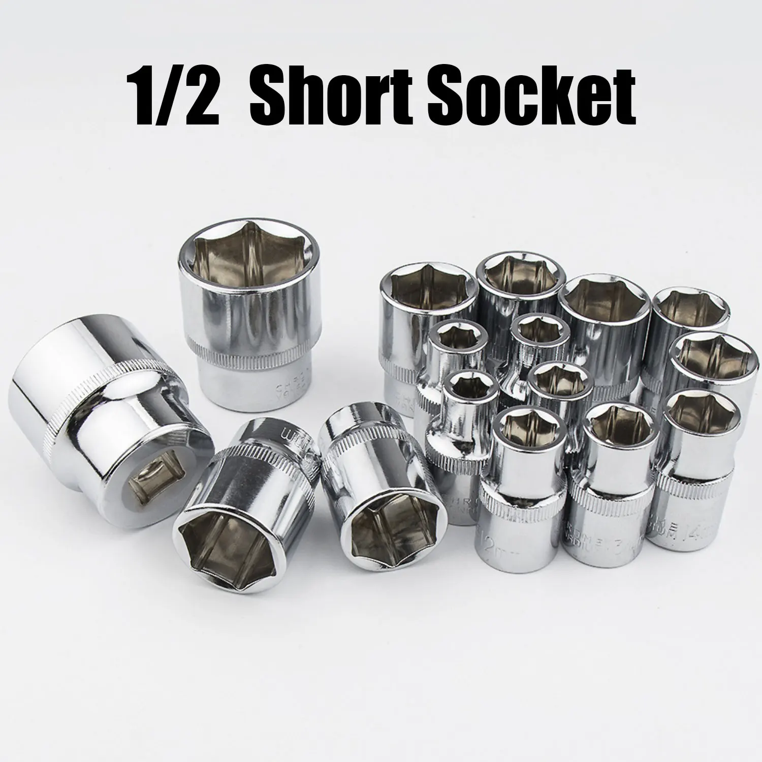 8-32mm 1/2" Drive Deep Impact Socket Set Steel Ratchet Wrench Socket ...