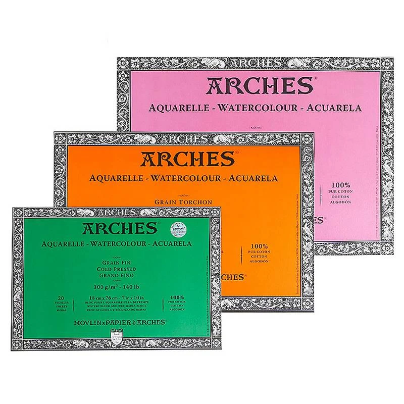 Arches Artist Watercolor Sketchbook 100% Cotton 20sheets 300gsm Aquarelle Watercolor Painting ...