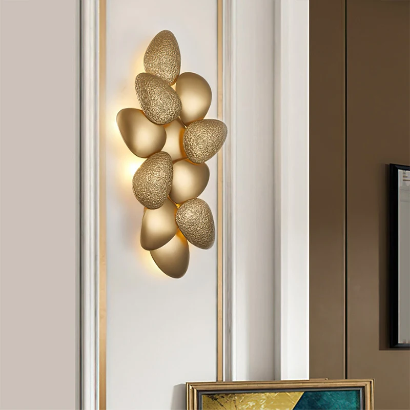 Modern-Gold-Pebbles-LED-Wall-Lamp-2024-Home-Decor-Home-Appliance-Wall ...