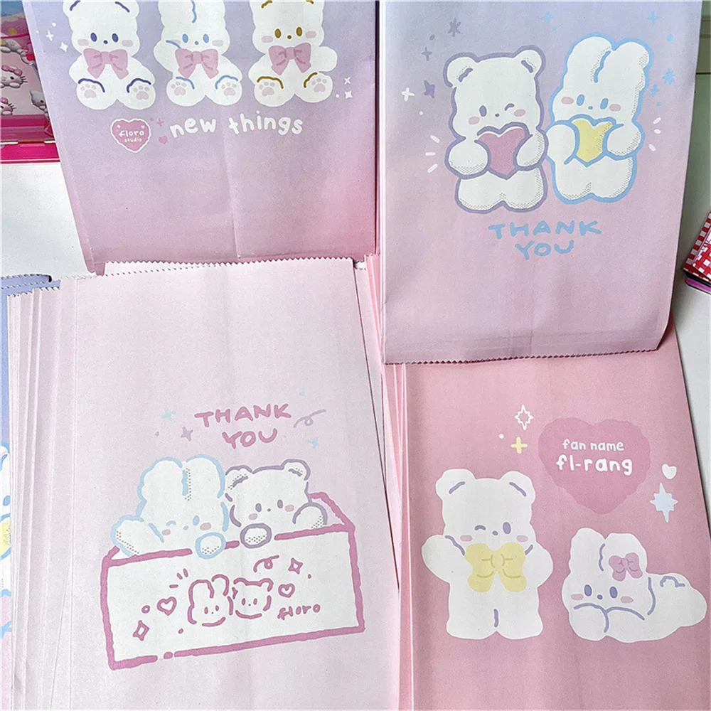 Korean Ins Style Cute Bear Gift Packaging Bag Bread Food Paper Bag ...