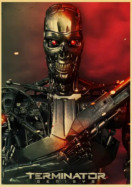 Terminator 2 Skull Poster