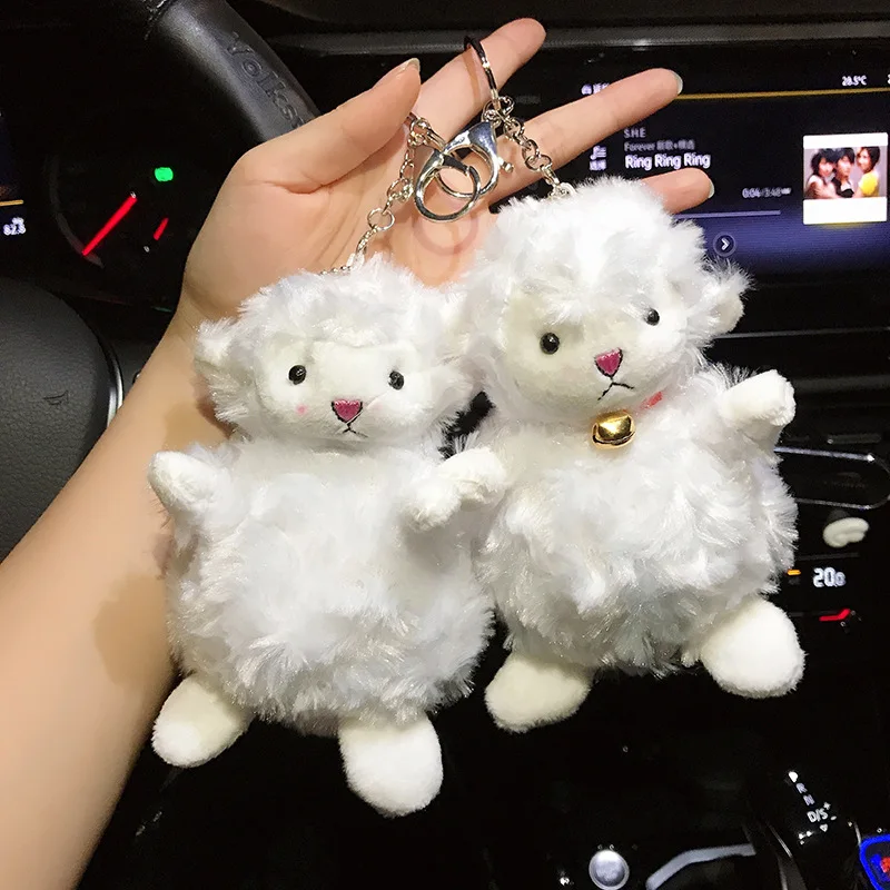 New Lamb Plush Keychain Fashion Charm Bag Pendant Cute plush Sheep ...