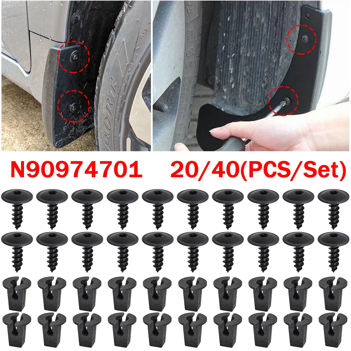 20-40PCS-Engine-Cover-Clips-Undertray-Splashguard-Wheel-Arch-Torx-Screw ...