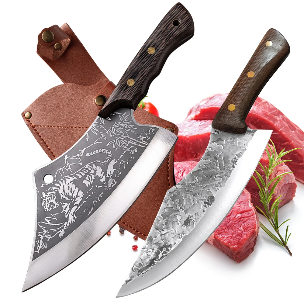 Meat-Cleaver-Chopping-Butcher-Knife-Handmade-Chinese-kitchen-Chef-Knife ...