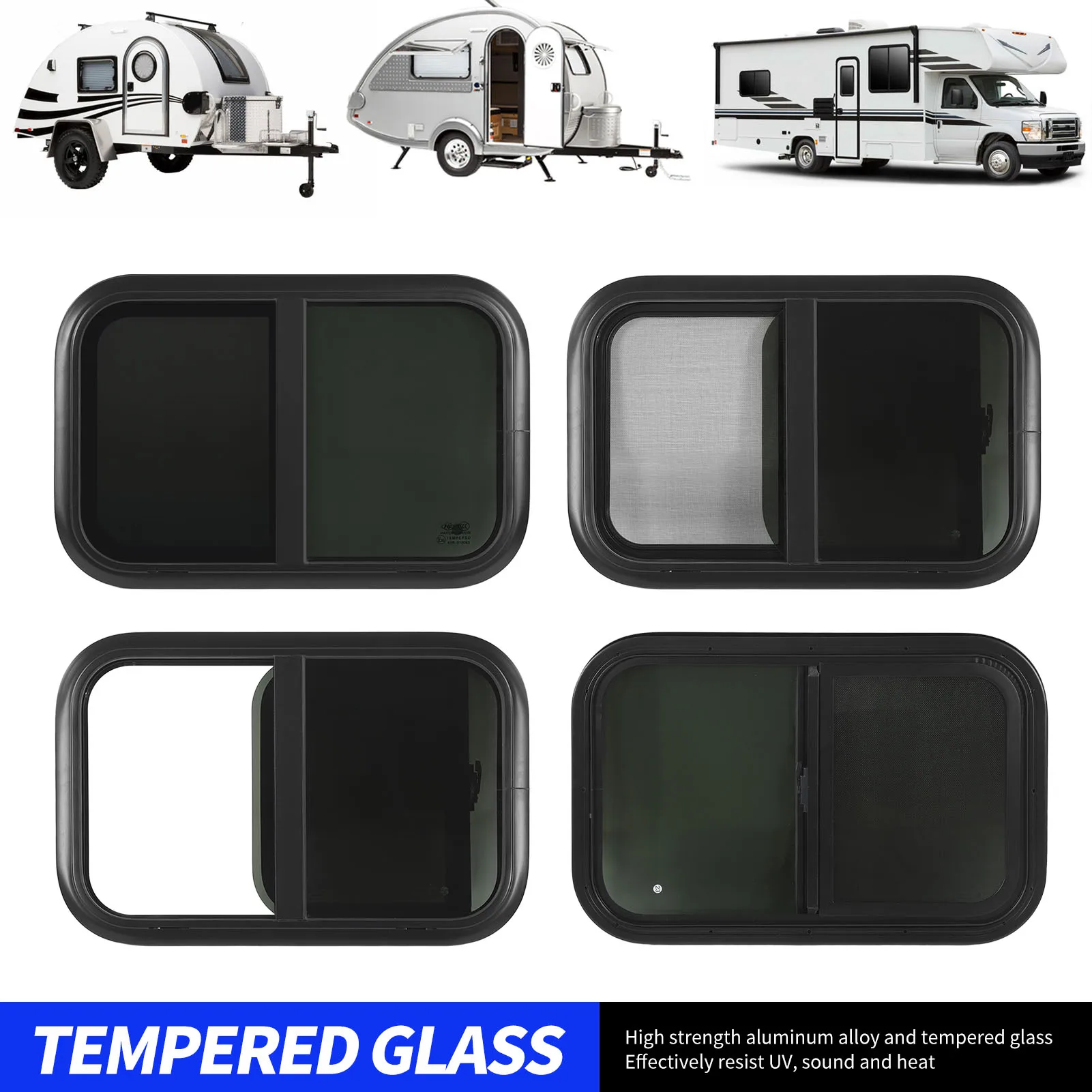 700-450mm-Horizontal-Sliding-RV-Window-27-6-X-17-7in-Black-UV-Resistant ...