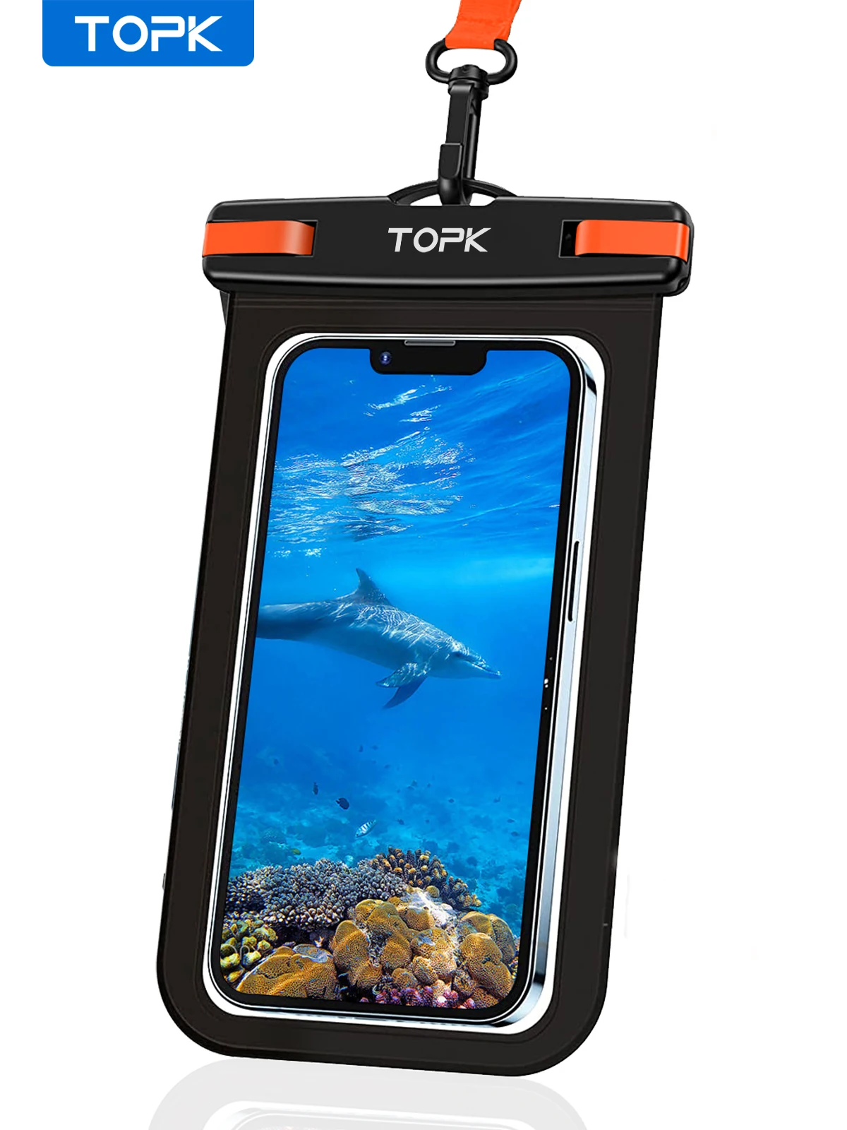 TOPK E01 Waterproof Phone Pouch,Universal IPX8 Waterproof Phone Case ...