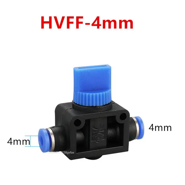 BUC HVFF Air hand valve 4mm 6mm 8mm 10mm 12mm Pneumatic Push In Quick Joint Connector To Turn ...