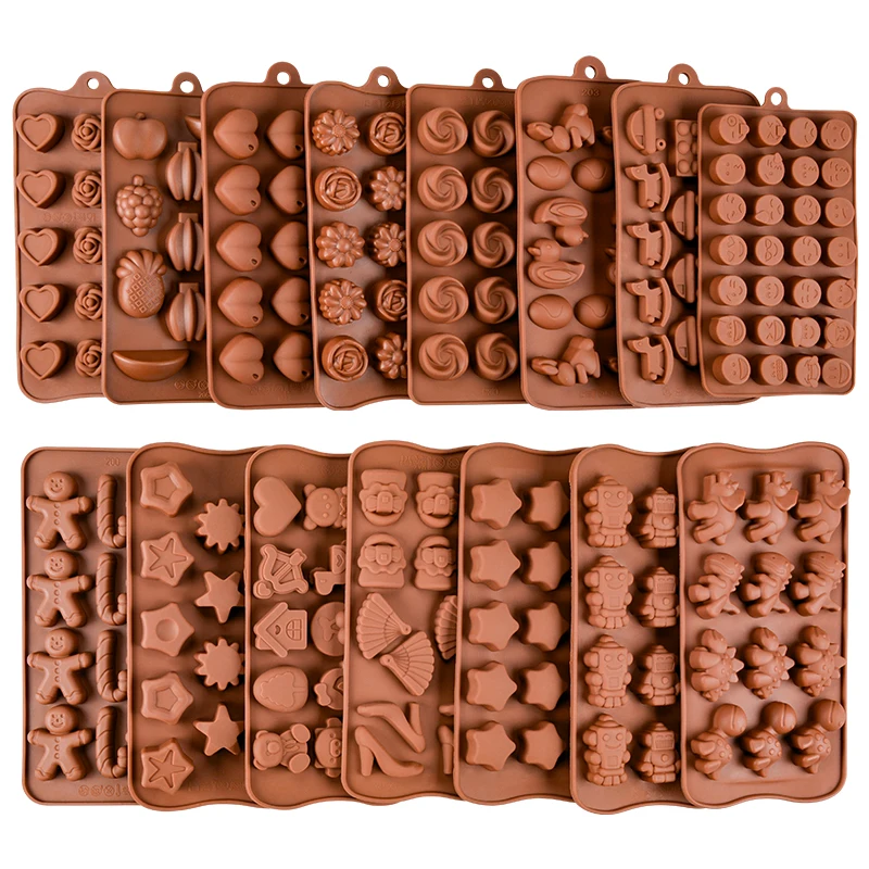 24-formas-novo-silicone-molde-de-chocolate-ferramentas-de-cozimento ...