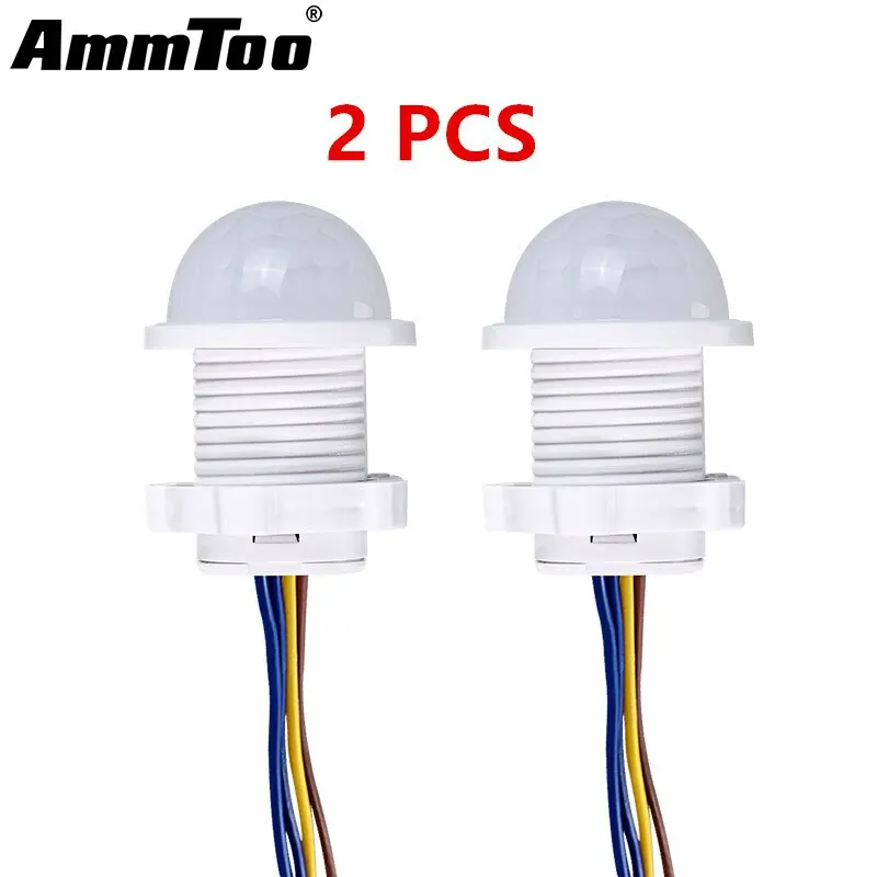 2PCS-Smart-PIR-Sensor-Detector-Switch-110V-220V-Human-Body-Infrared ...