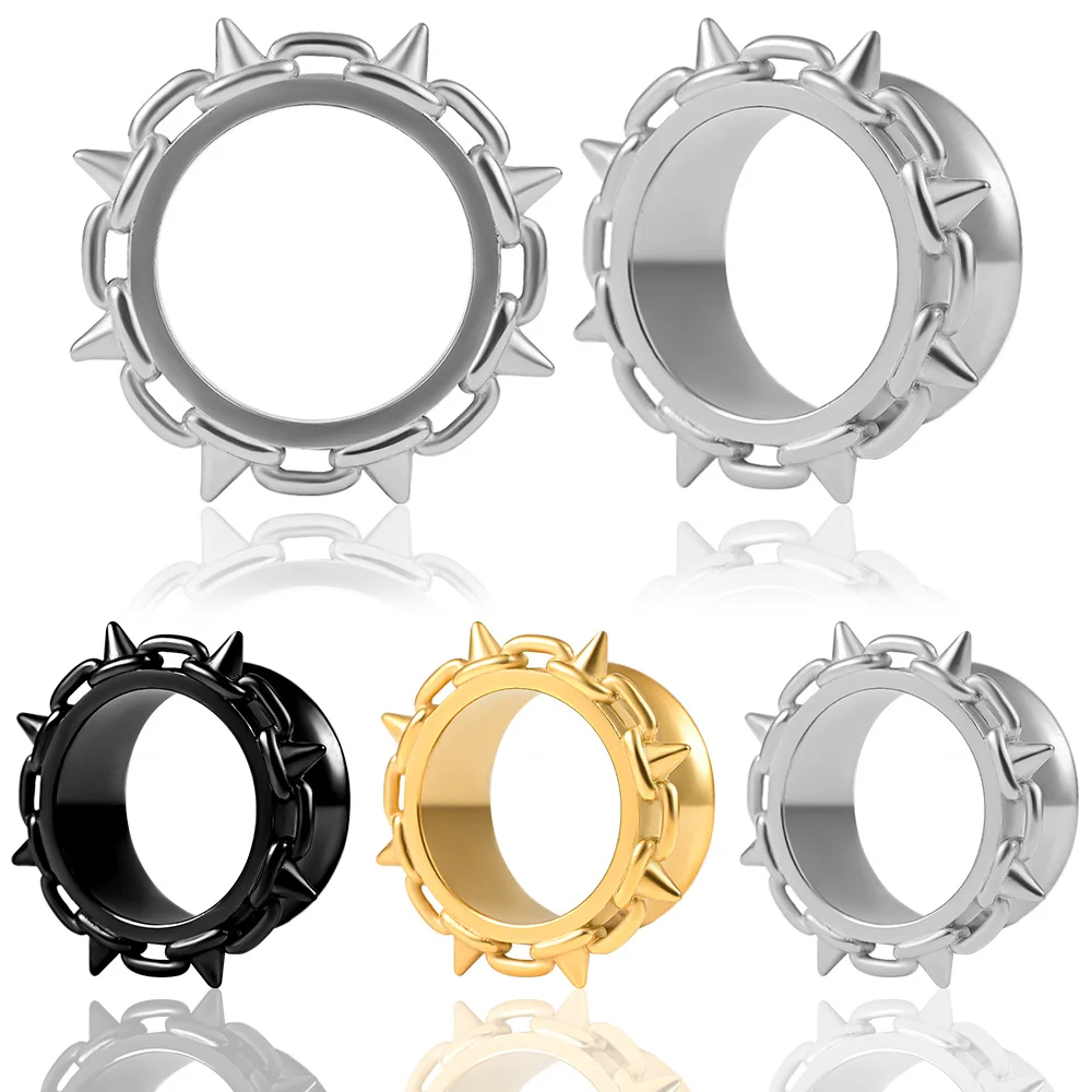 Vanku-Spike-Ear-Gauges-para-Mulheres-Maca-Brinco-Piercing-Plugs-J-ia-do ...