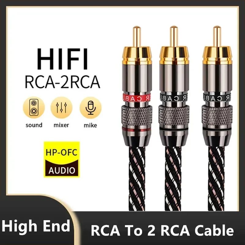 Audiophile-RCA-Audio-Video-Macho-para-2-Rca-Aux-Cable-Home-Theater ...