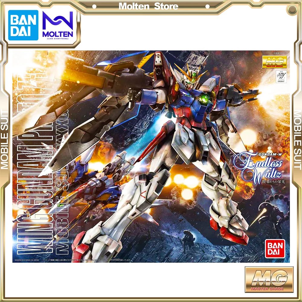 BANDAI MG 1/100 Wing Gundam Proto Zero EW Ver. Mobile Suit Gundam Wing Gunpla Model Kit Assembly ...