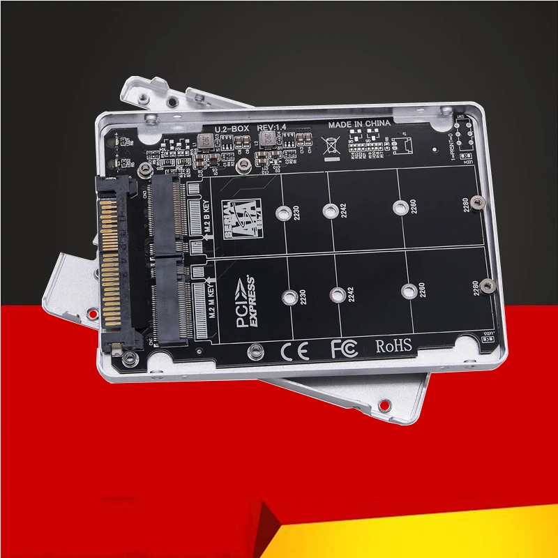 SSD Adapter M2 SSD To U.2 Adapter M.2 NVMe M.2 SATA NGFF SSD to PCI-e U2 SFF-8639 Adapter PCIe ...
