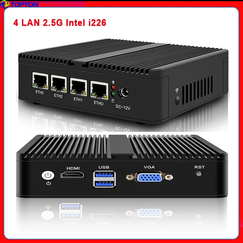 4-LAN-2-5G-Intel-i226-Fanless-pfSense-Soft-Router-Celeron-J4125-Mini-PC ...