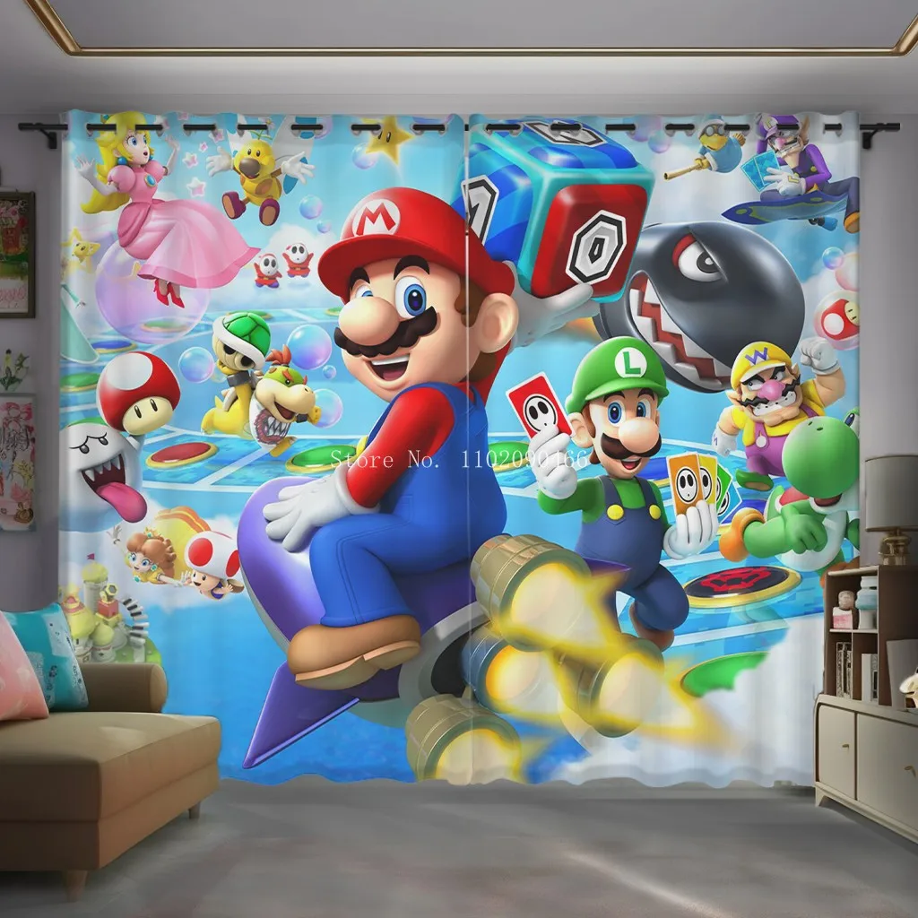 Anime-Cartoon-Super-Mario-Window-Shade-Blackout-Curtain-Bedroom-Living ...