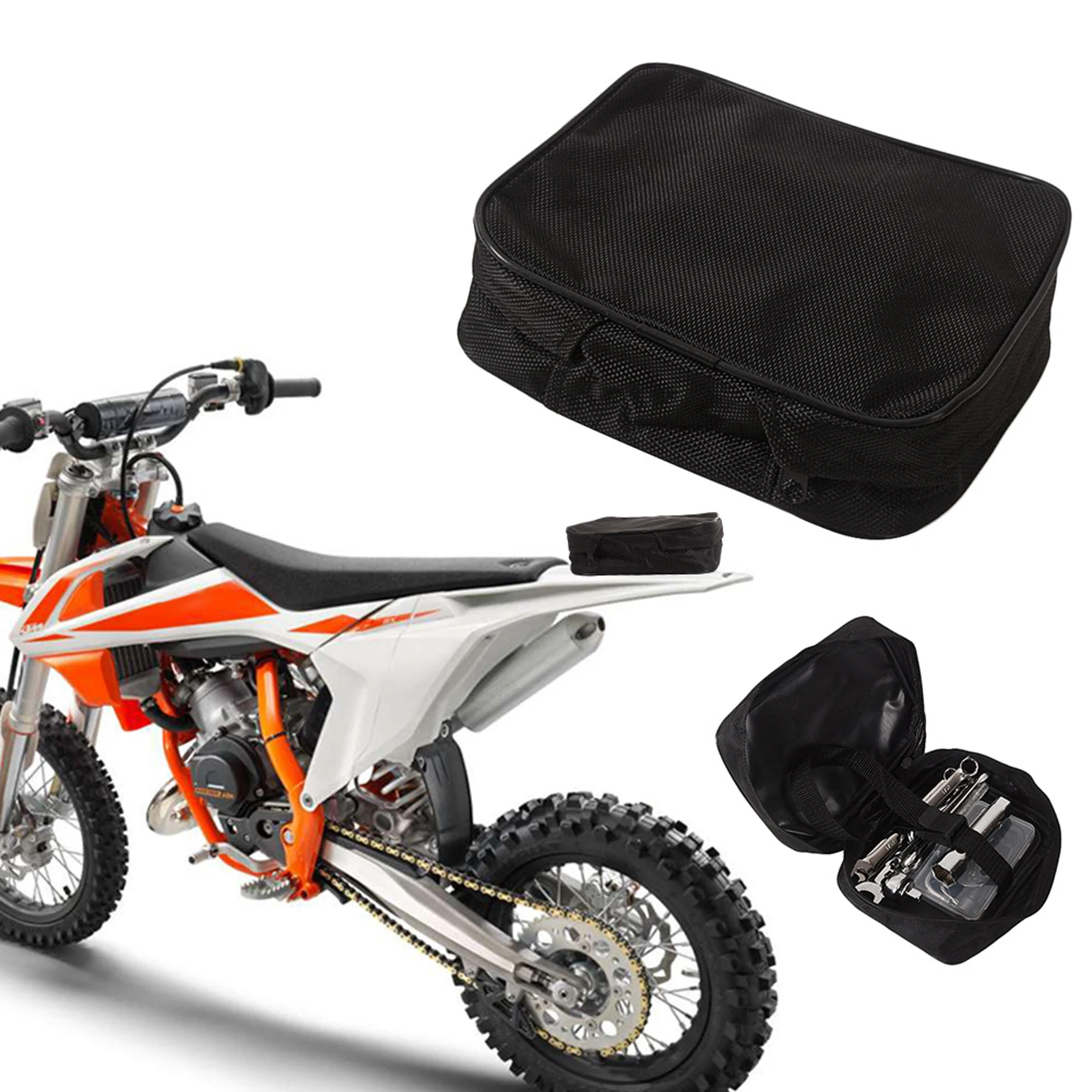 Motorcycle Seat Tail Bag Mudguard Tool Travel Bag Large Capacity Rear ...