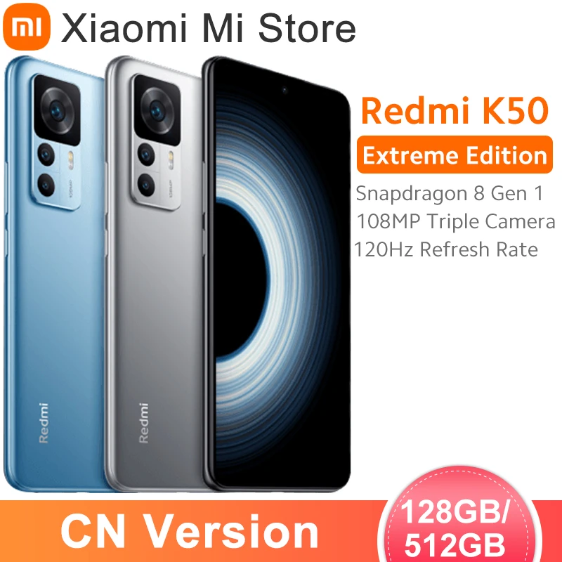 Original Xiaomi Redmi K50 Ultra 5G Smartphone 128/512GB Snapdragon ® 8+ Gen 1 Octa Core 108MP ...