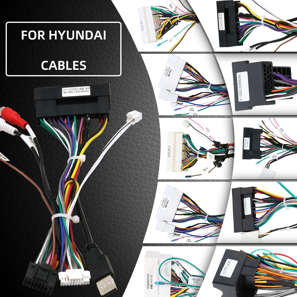 For-HYUNDAI-KIA-series-cables-Car-Radio-Android-Stereo-audio-screen ...