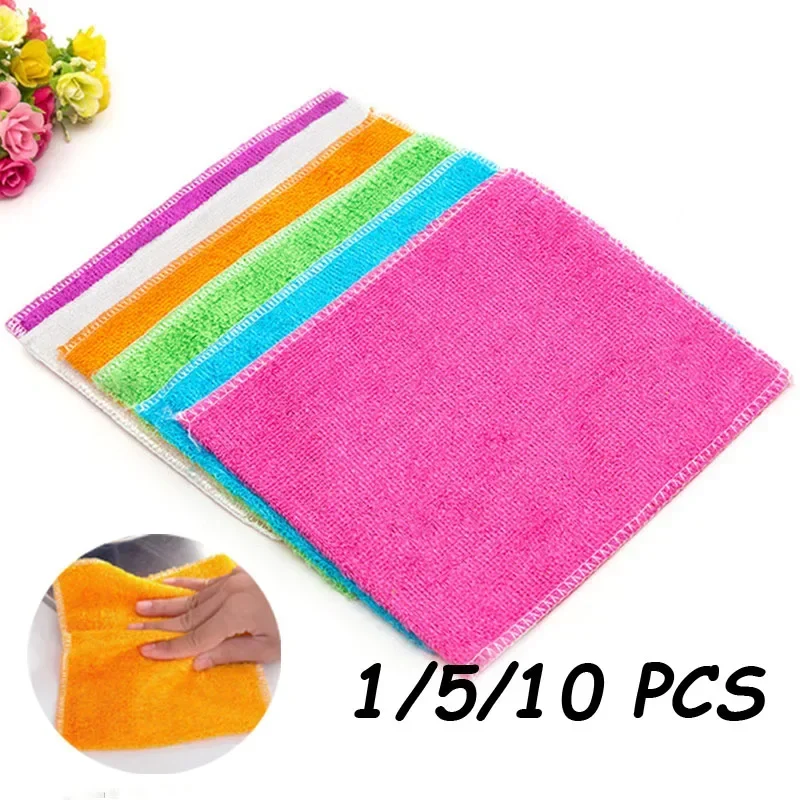 Microfiber Dish Washing Cloths, Bamboo Fiber, Reusable, Anti-oil ...