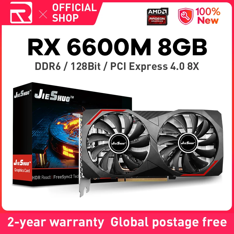 New Amd Radeon Rx 6600m 8gb Video Card Gpu Gddr6 128bit 7nm Rx 6600 ...