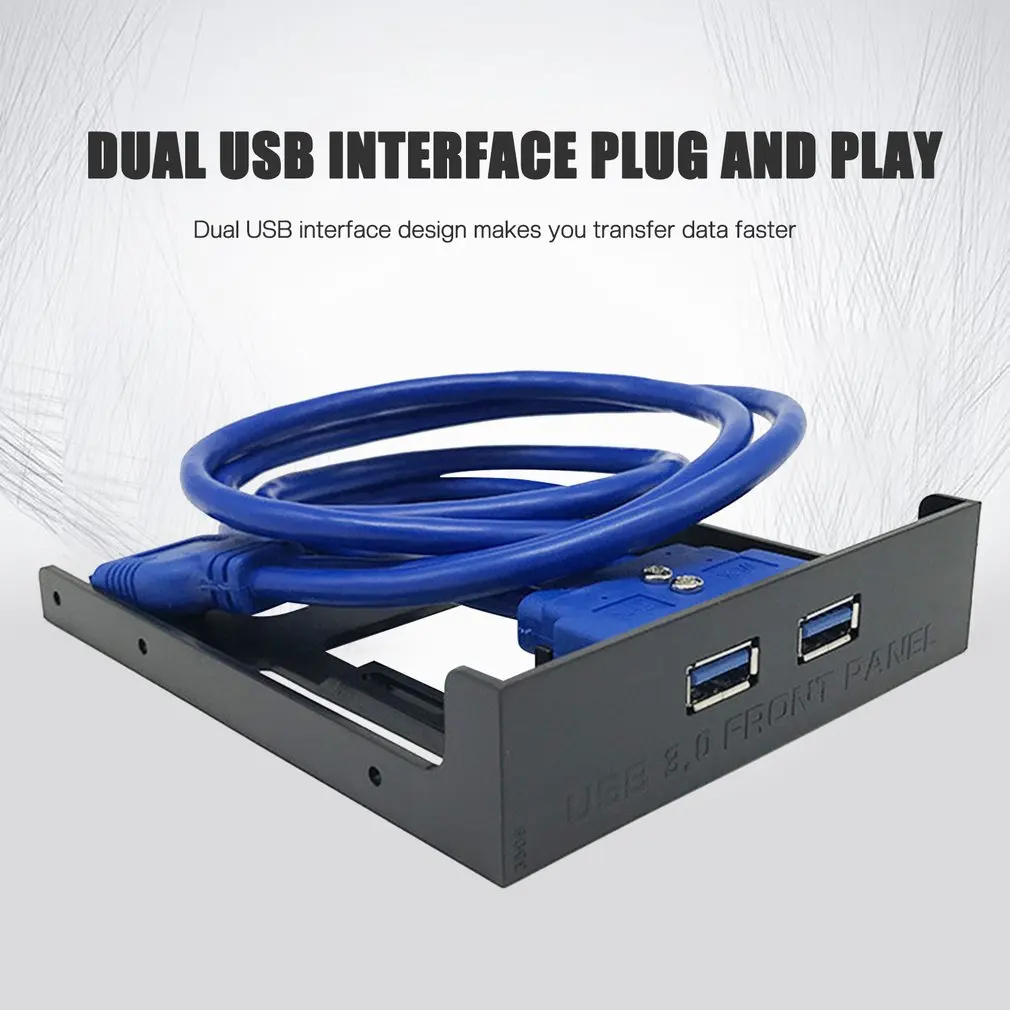 2-Port-USB-3-0-Front-Panel-20-Pin-USB3-0-Hub-Expansion-Bay-Adapter ...