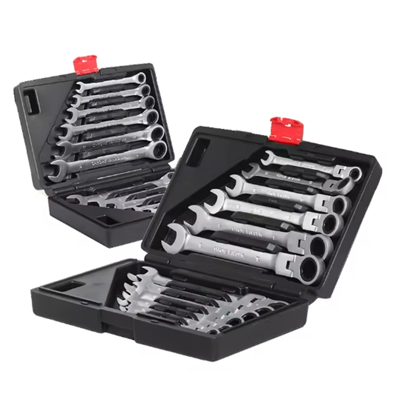 12-Dual-Purpose-Fixed-Solid-End-Ratchet-Wrenches-Quick-Wrench-Set ...