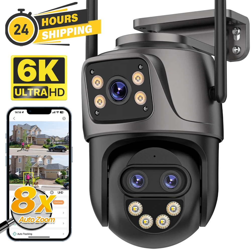 Cam-ra-de-surveillance-ext-rieure-PTZ-IP-WiFi-HD-6K-9MP-8MP-dispositif ...